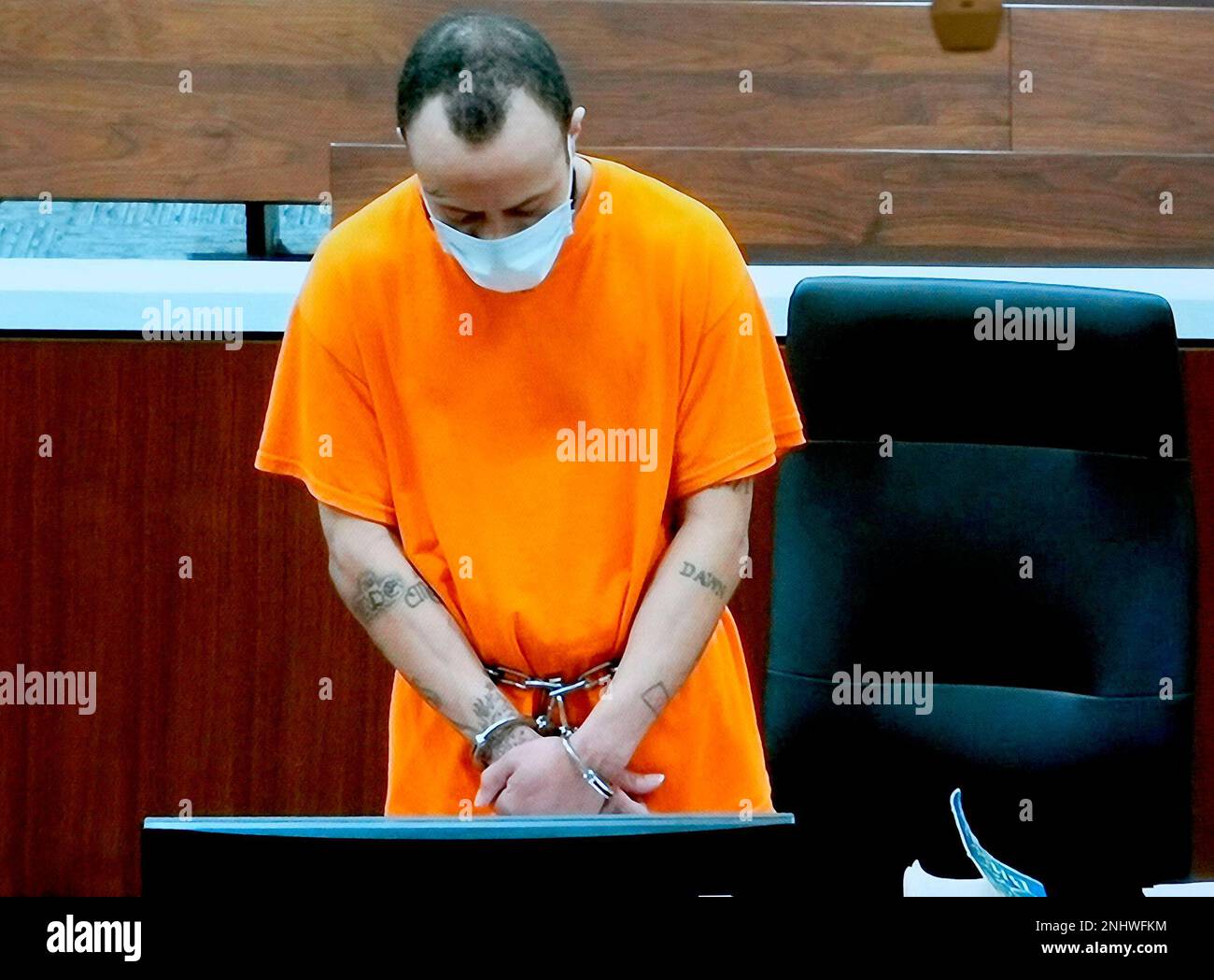 Darrell Brooks, appearing via video in an adjacent courtroom after ...