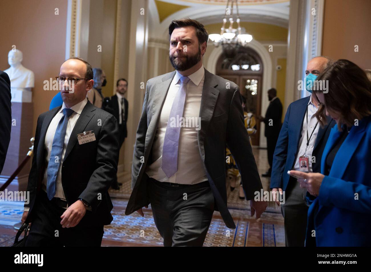 Senator-elect J.D. Vance (R-Ohio) is seen at the U.S. Capitol Nov. 16 ...