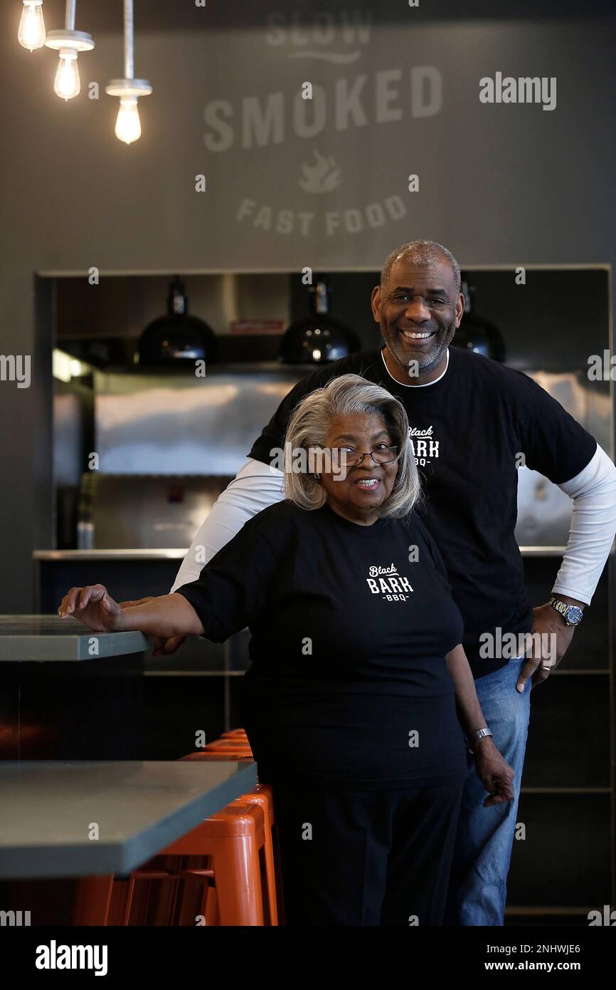 Chef David Lawrence with his barbecue guru Edith Cheadle at the soon to ...