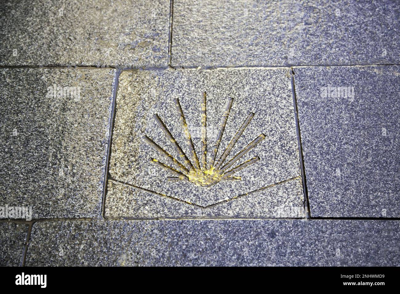 Detail of signal for pilgrims in the street, tradition and Christianity ...