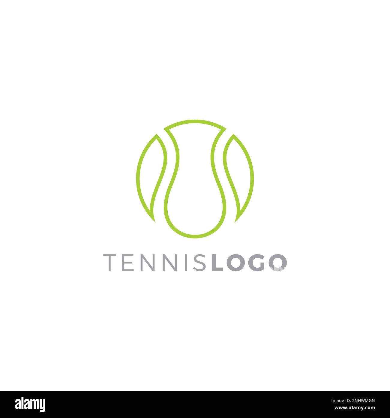Tennis Ball Outline Logo Design Stock Vector Image & Art - Alamy