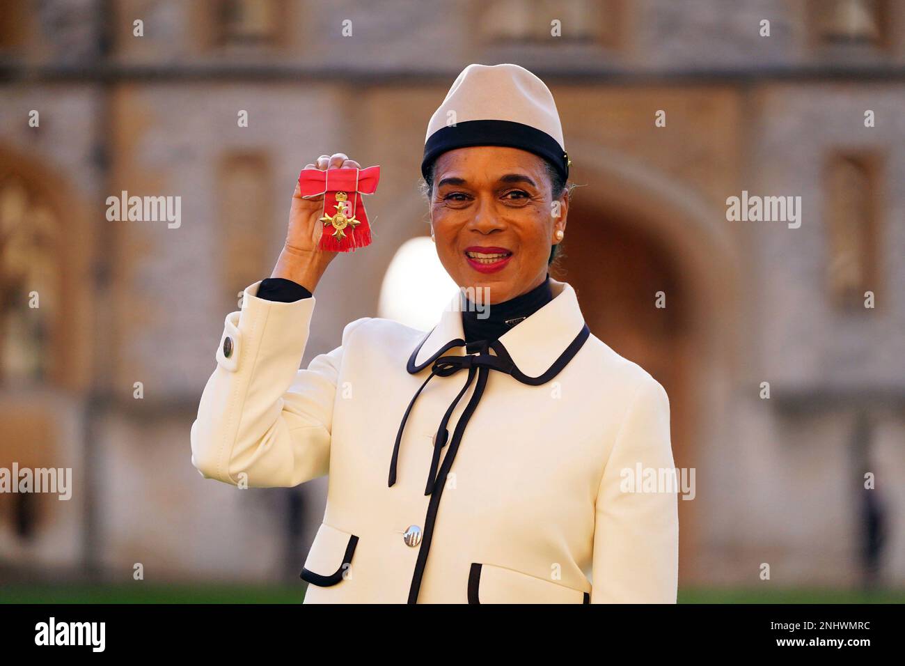 Singer and actress Pauline Black after being made an Officer of the ...