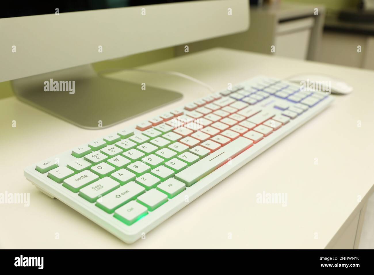 Colorful rgb keyboard typing hi-res stock photography and images - Alamy