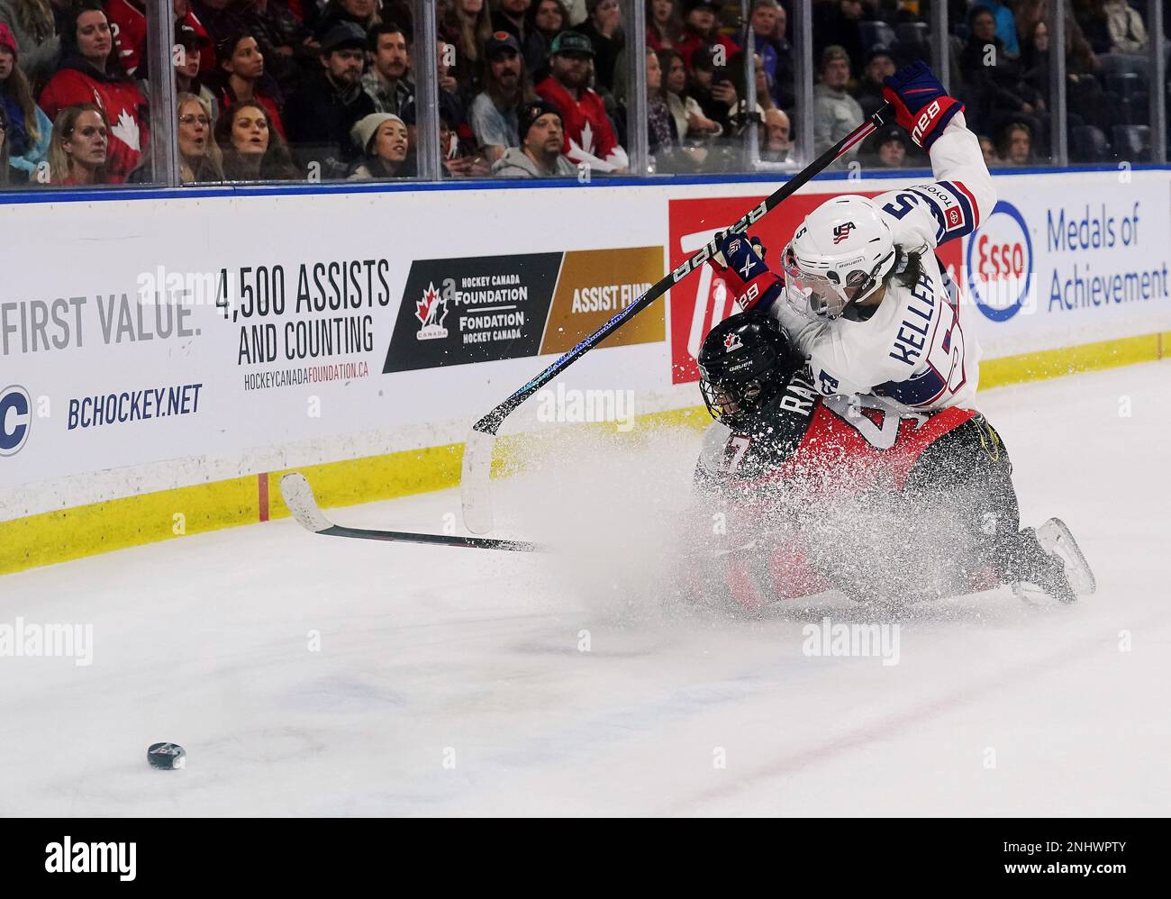 Canada's Jamie Lee Rattray (47) and United States' Megan Keller (5 ...