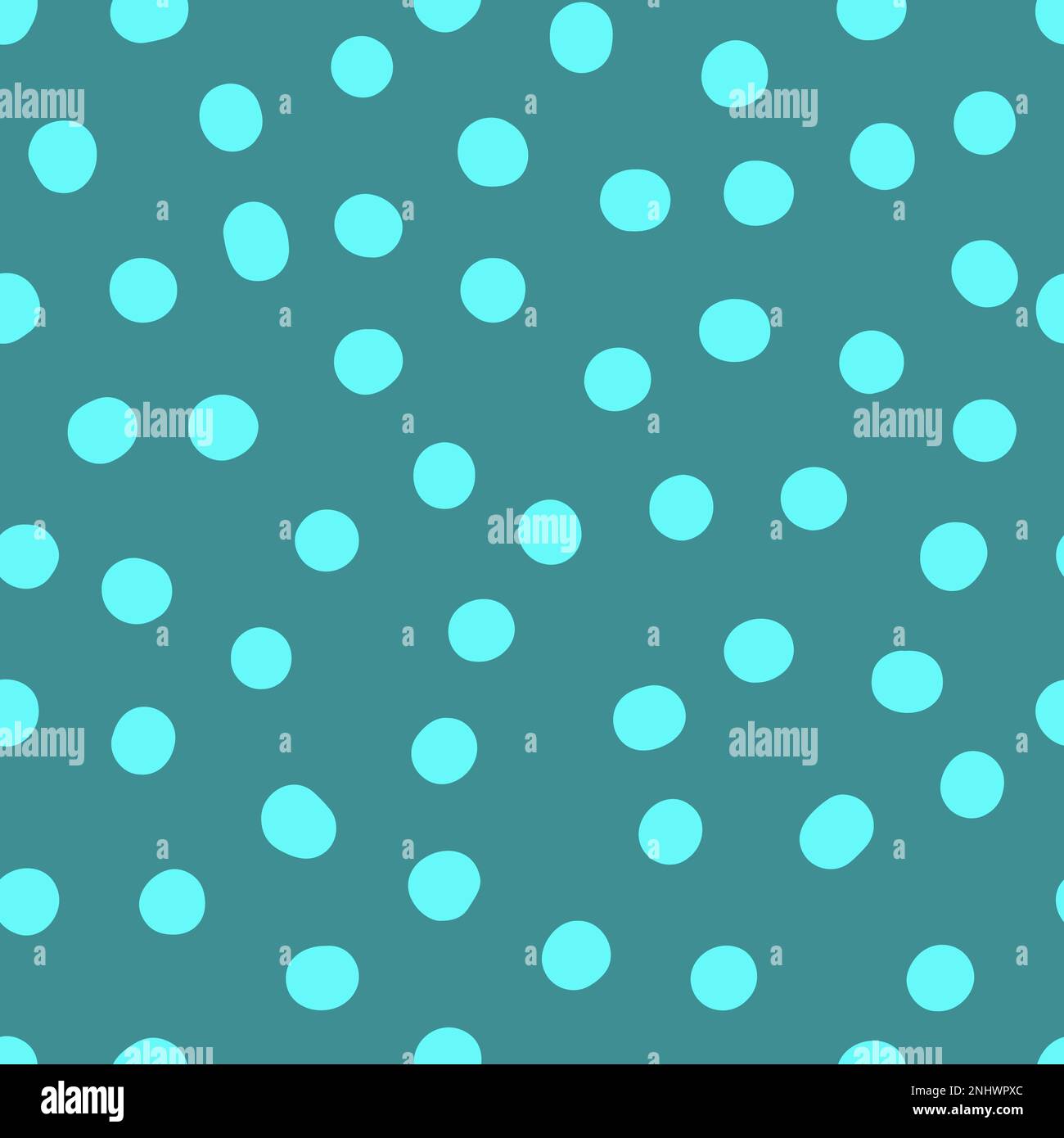 Seamless neutral polka dots pattern. Blue hand-drawn circles on celadon ...