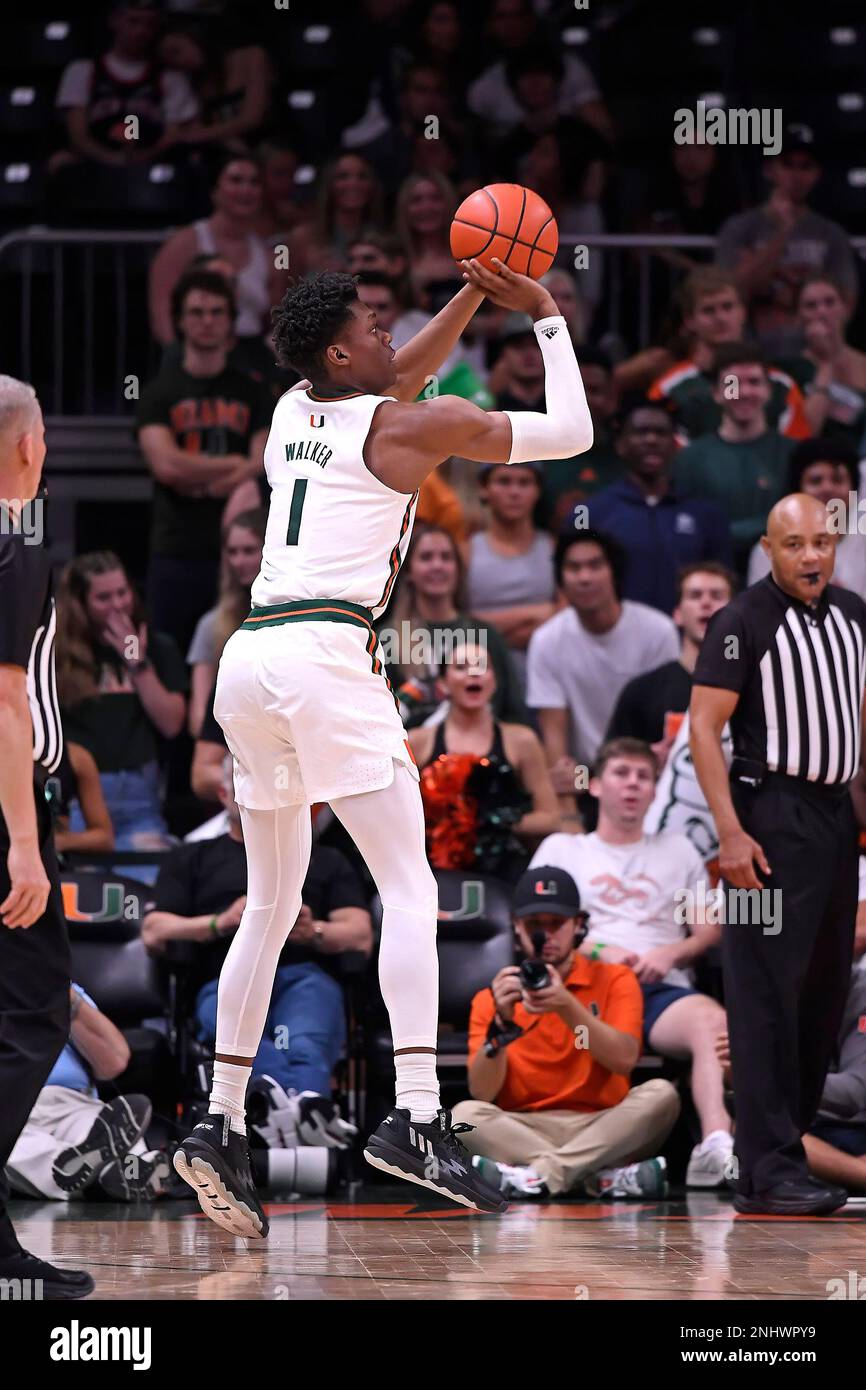 CORAL GABLES, FL - NOV 15: Miami forward Anthony Walker (1) shoots a ...