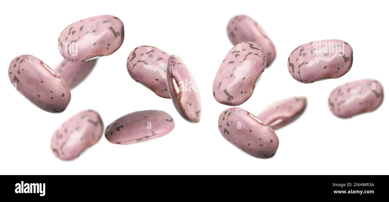 Many beans falling on white background, banner design. Vegan diet Stock ...
