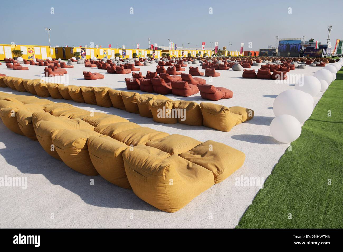 A photo shows "Fan village", supporters' lodging cabin facility, in ...