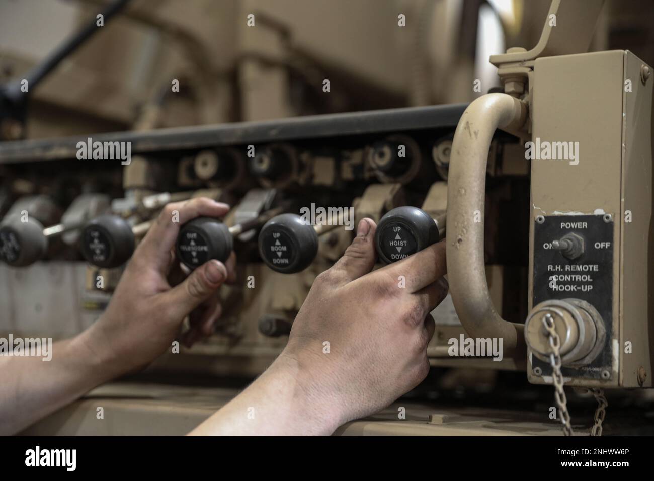 U.S. Army Pvt. Alexander Matson, a mechanic assigned to Echo Field ...