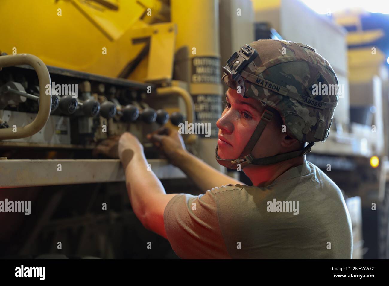 U.S. Army Pvt. Alexander Matson, a mechanic assigned to Echo Field ...