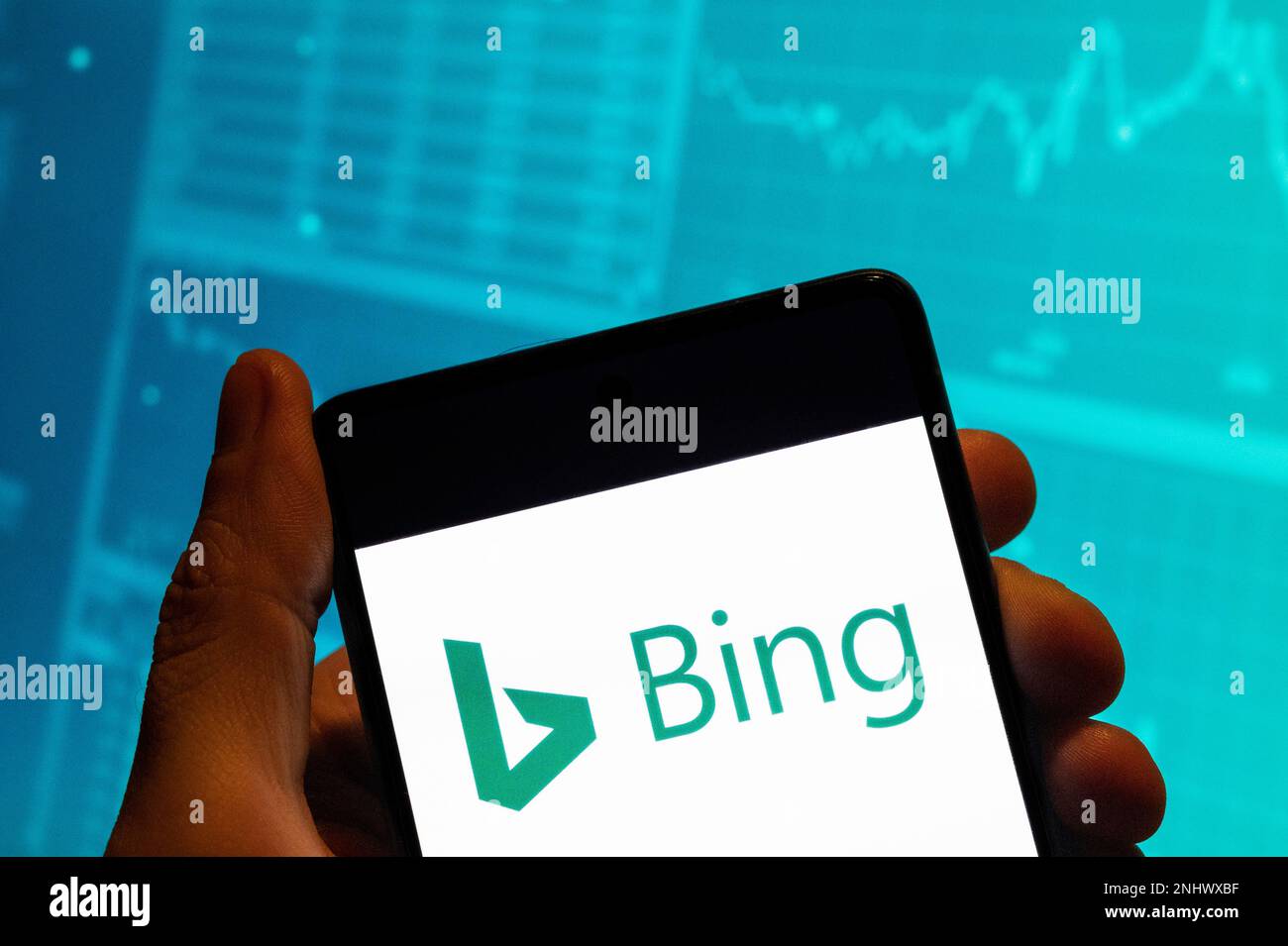 In this photo illustration, the web search engine owned by Microsoft ...