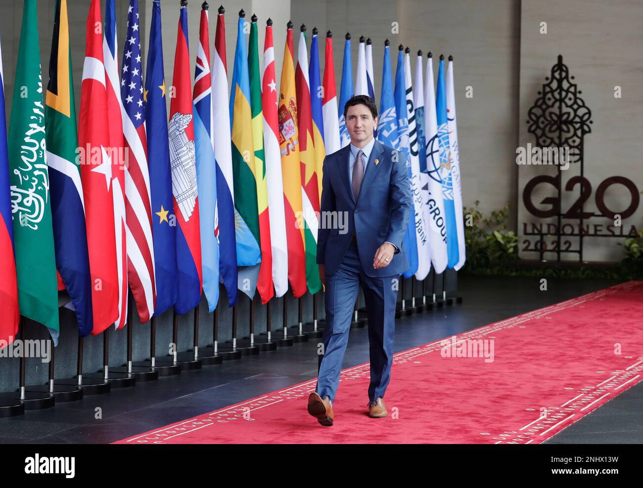 Canadian Prime Minister Justin Trudeau he arrives during the G20 Summit ...
