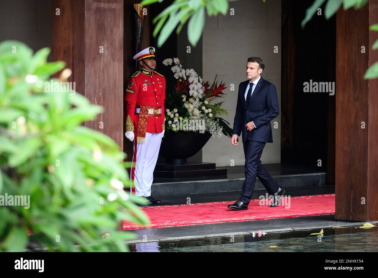 French President Emmanuel Macron arrives for the start of the G20 ...