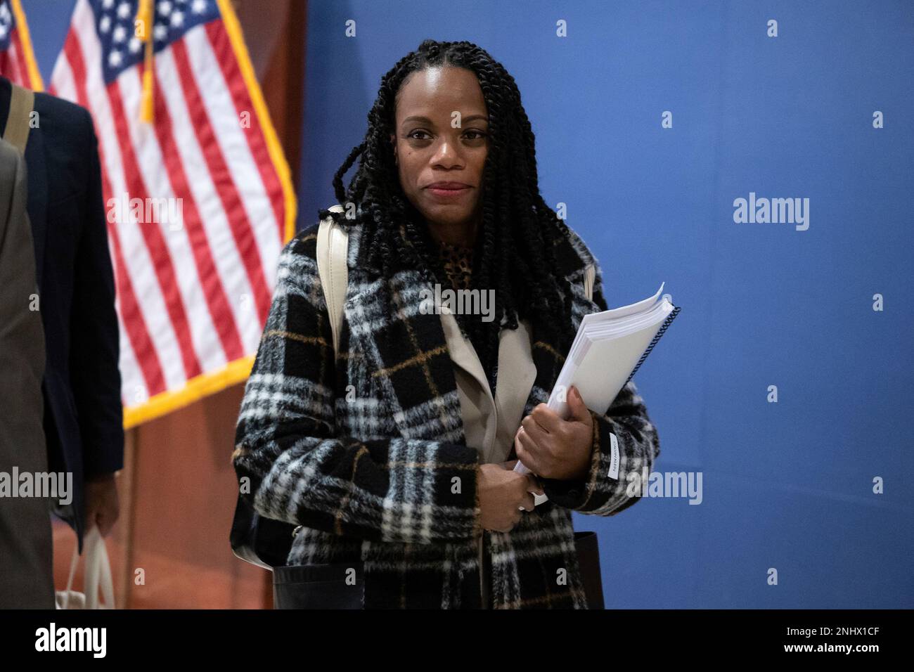 Representative-elect Summer Lee (D-Pa.) departs a session of the new ...