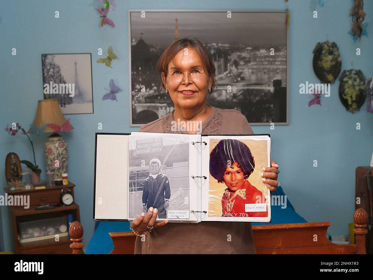 Felicia Elizondo shows her photo album where she was in Coronado in the ...