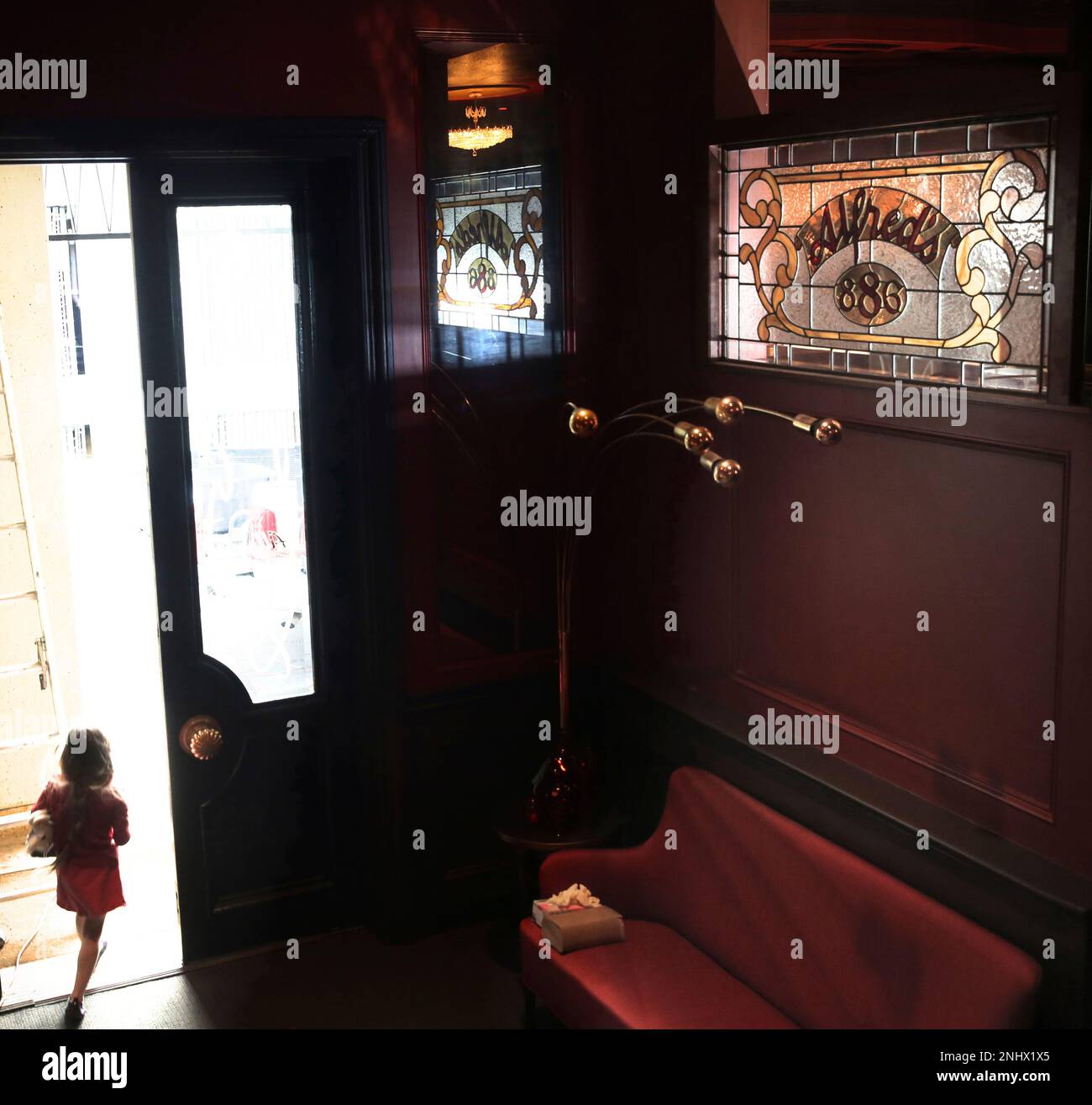 A view of one of the entrance at Alfred's Steakhouse on Merchant St. in ...