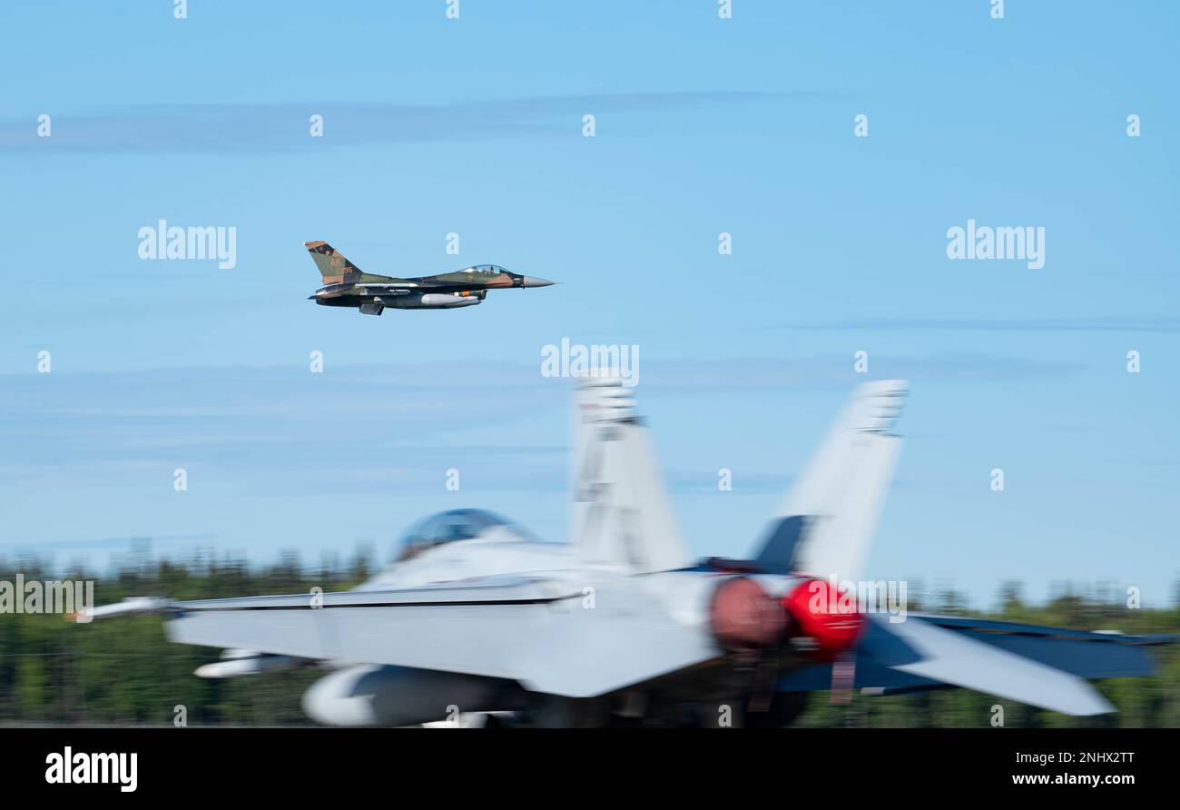 A U.S. Air Force F-16 Fighting Falcon assigned to the 18th Aggressor ...