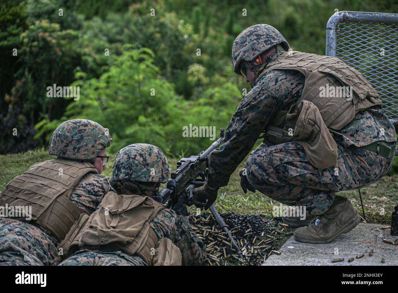 U.S. Marine Corps Lance Cpl. Bryan Mata, an assistant machine gunner ...