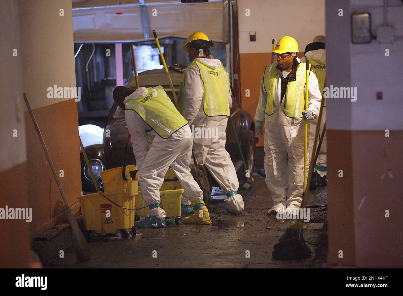 Service Master Recovery Management cleanup crew sweep debris and ...