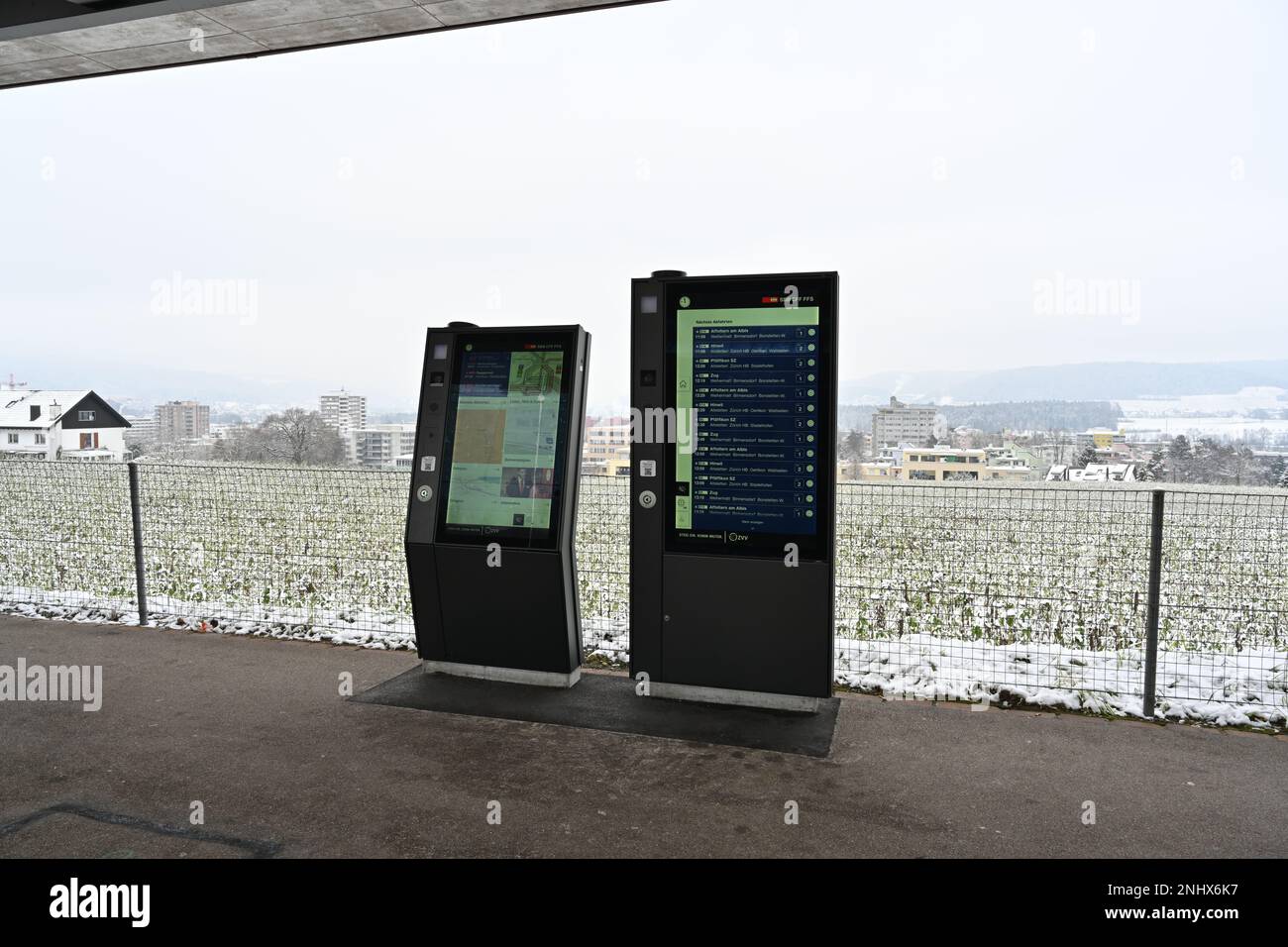 Swiss train timetable which shows all train schedules in small local ...