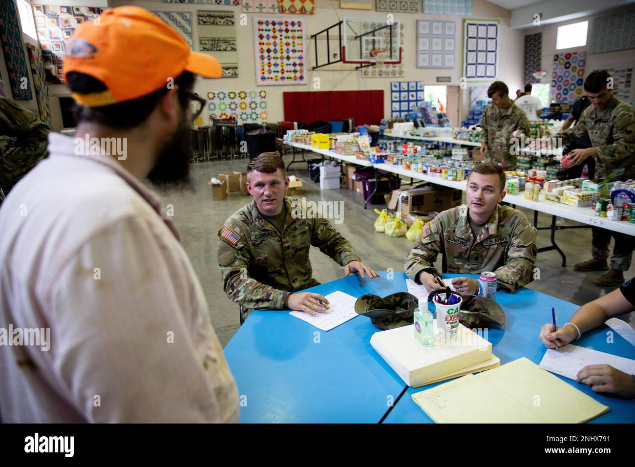 Kentucky Army National Guard Spc. Jordan Eversole (left) and Spc ...