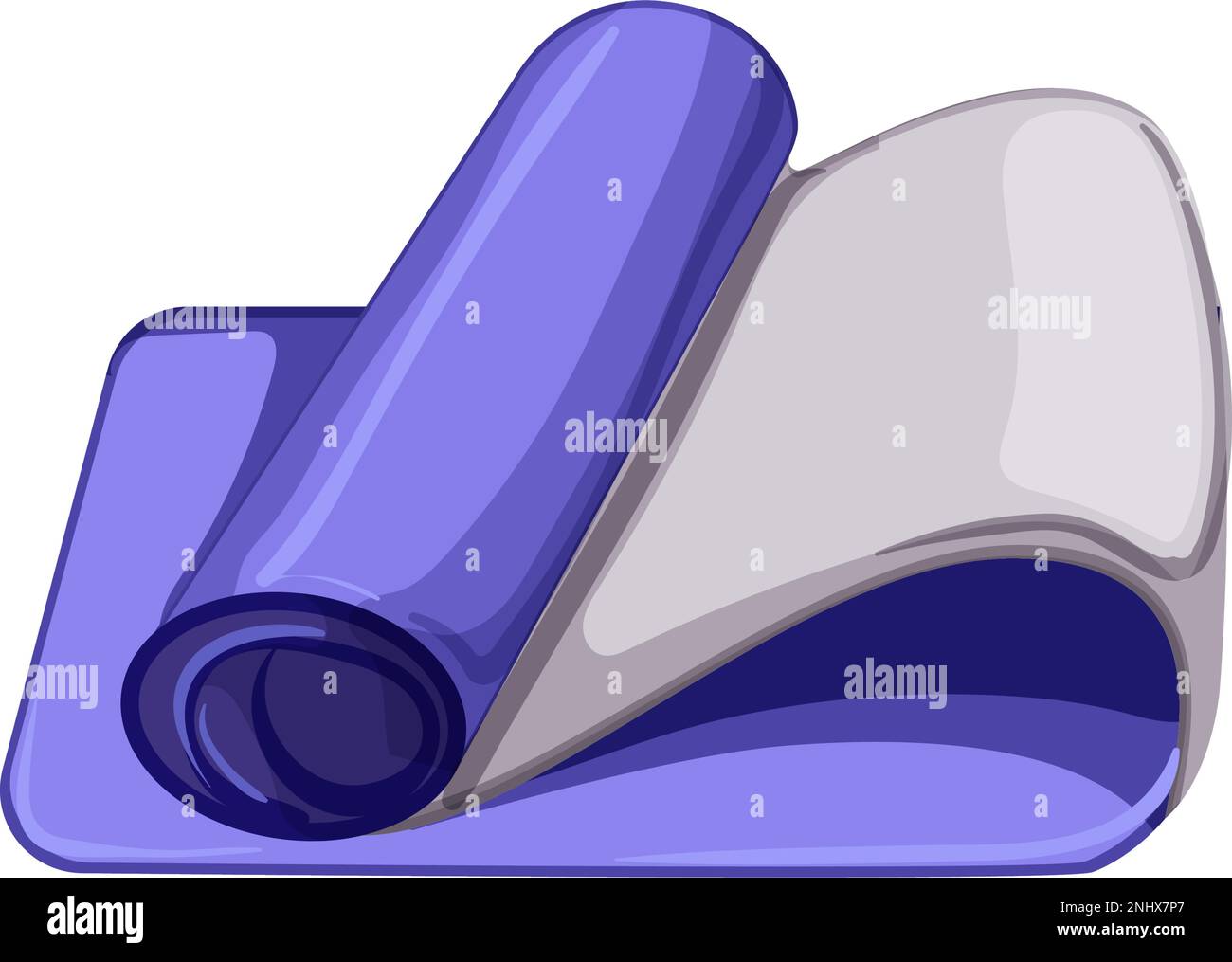 yoga fitness mat cartoon vector illustration sign Stock Vector Image ...