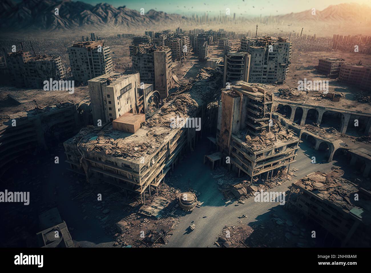 Post apocalyptic city night hi-res stock photography and images - Alamy