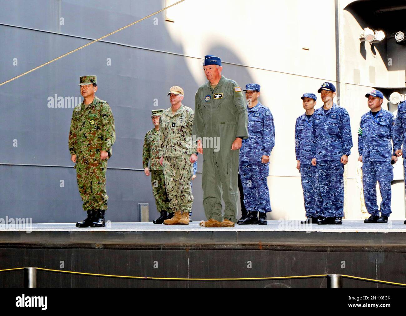Koji Yamazaki (L), Japan Chief of Staff, Joint Staff Gen. and Ricky N ...