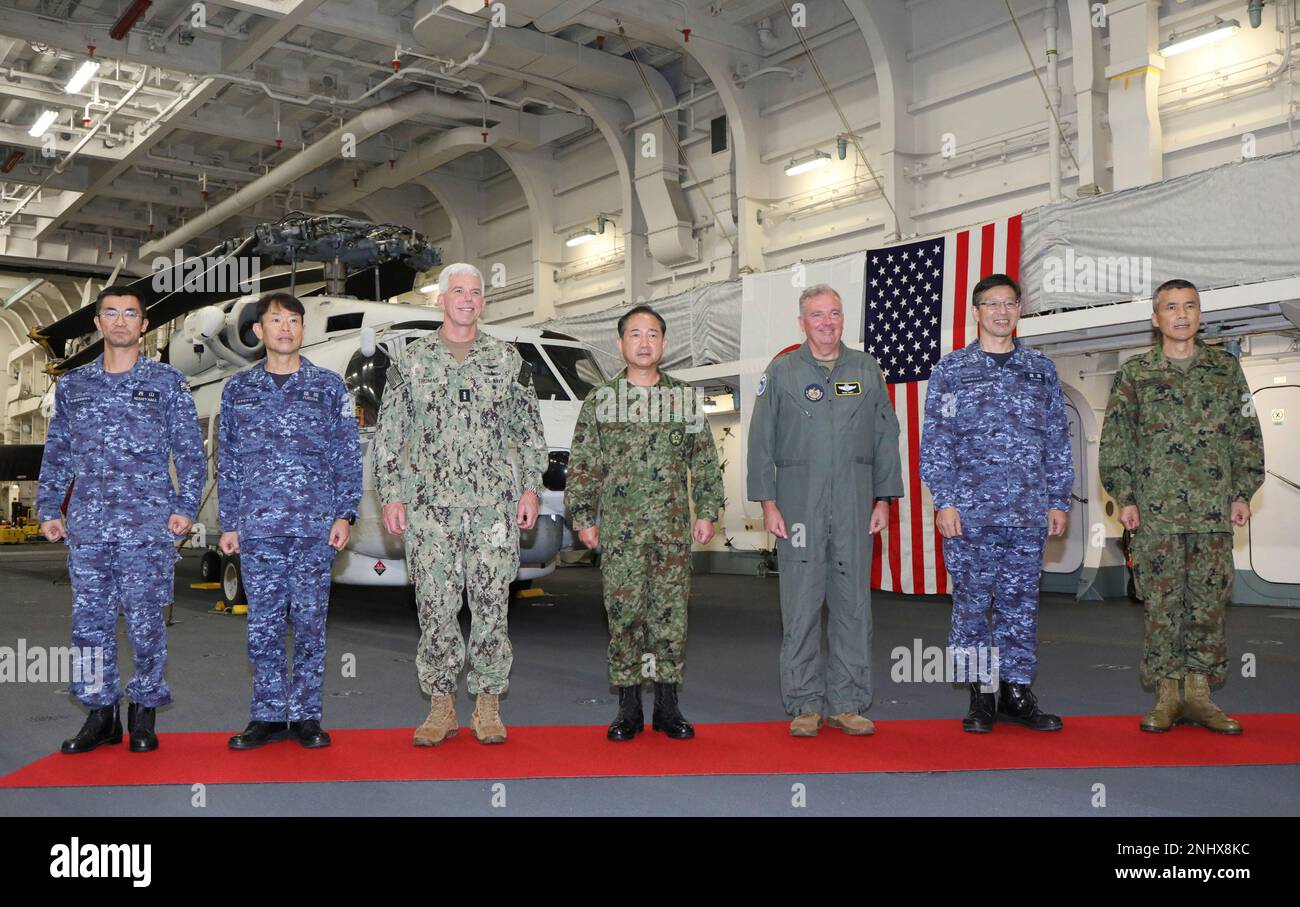 Koji Yamazaki (4th from L) , Japan Chief of Staff, Joint Staff Gen. and ...