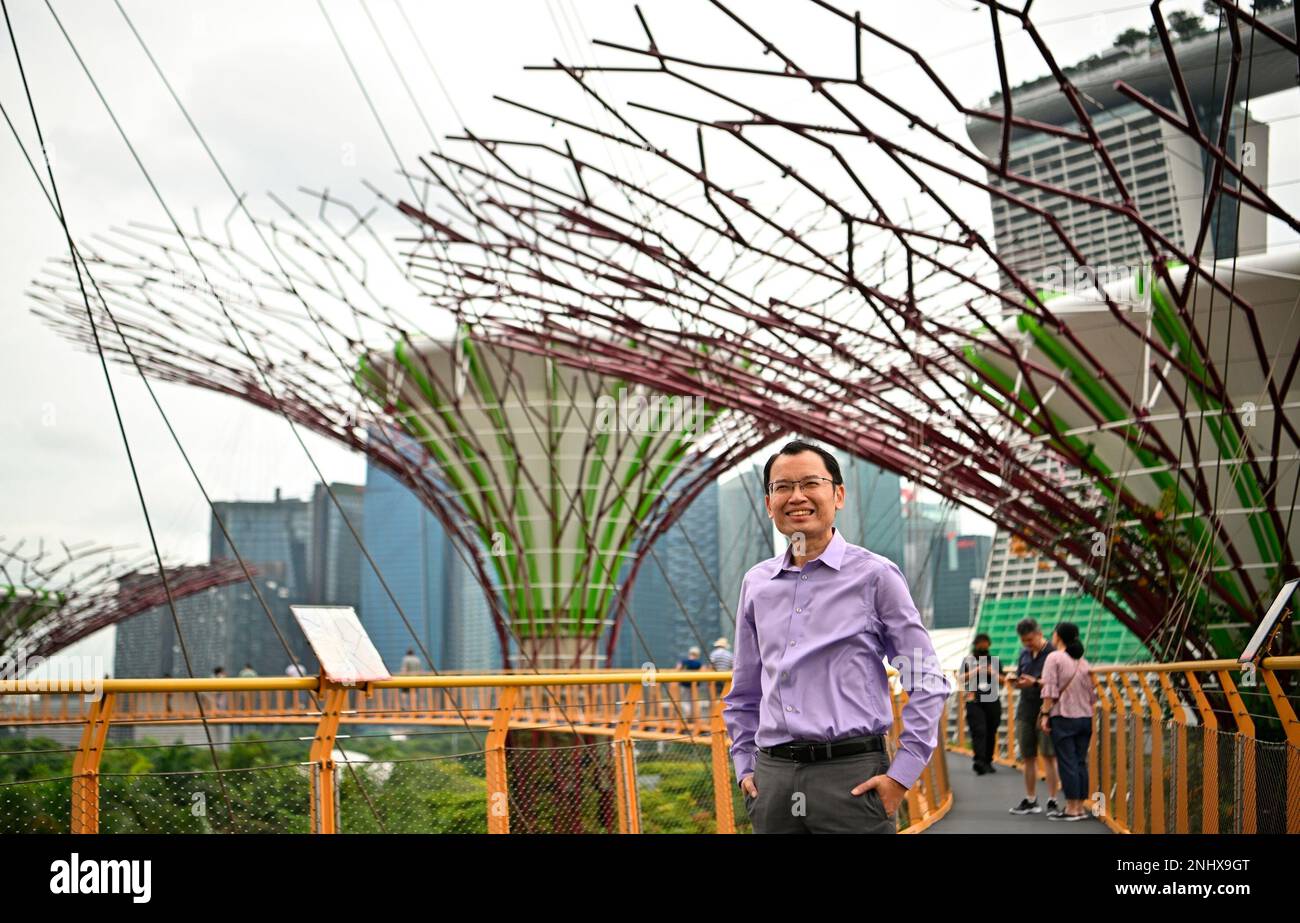 Felix Loh, CEO of Gardens by the Bay on the OCBC Skyway at the ...