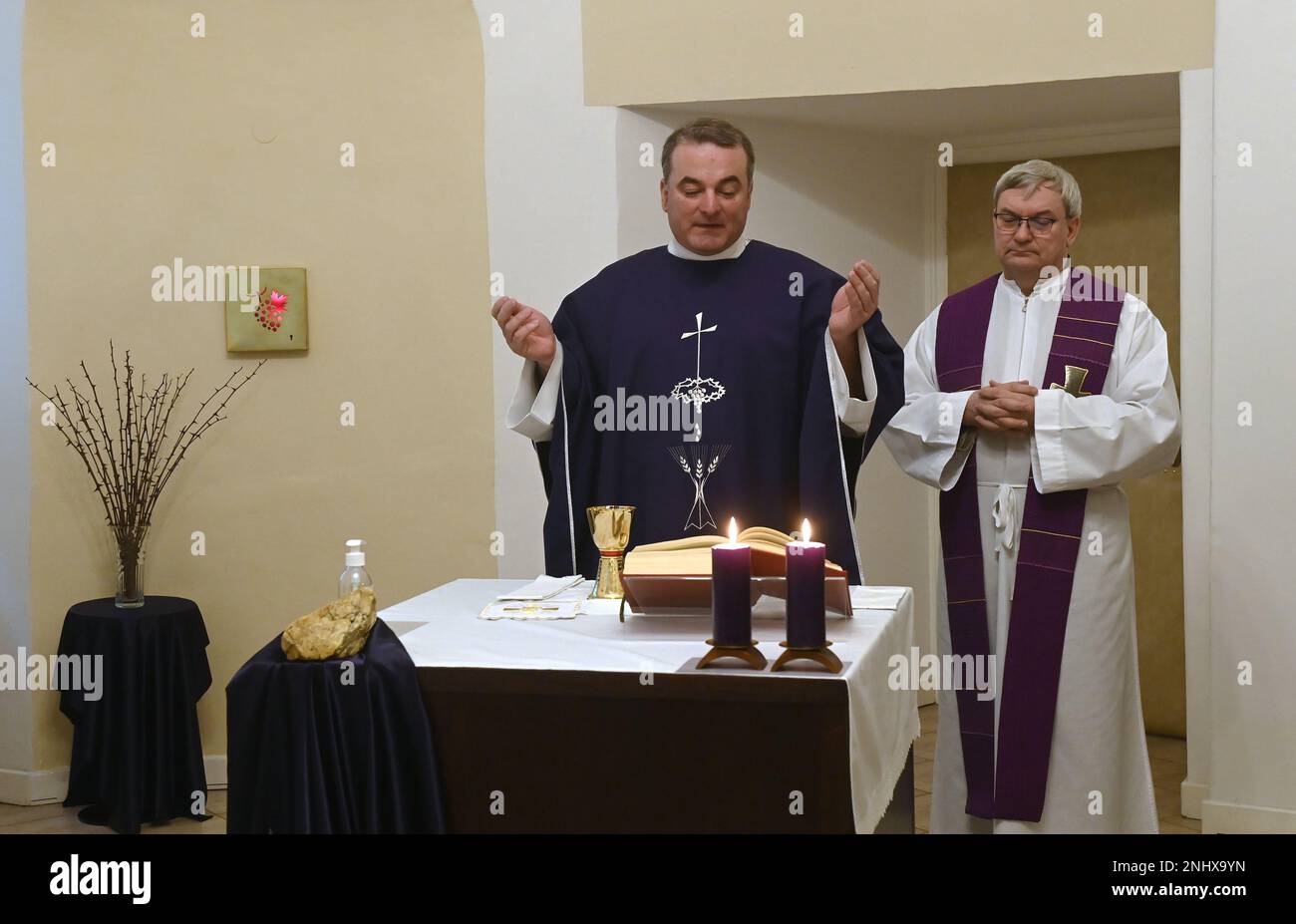 Olomouc, Czech Republic. 22nd Feb, 2023. Ash Wednesday mass in Sts ...