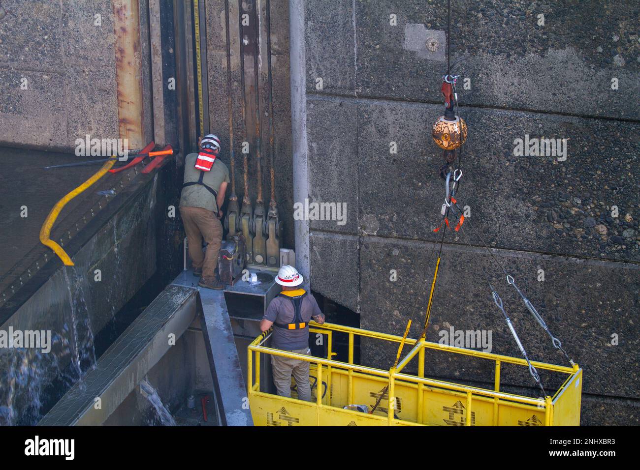 A replacement bearing ready to be installed on the John Day Lock and ...