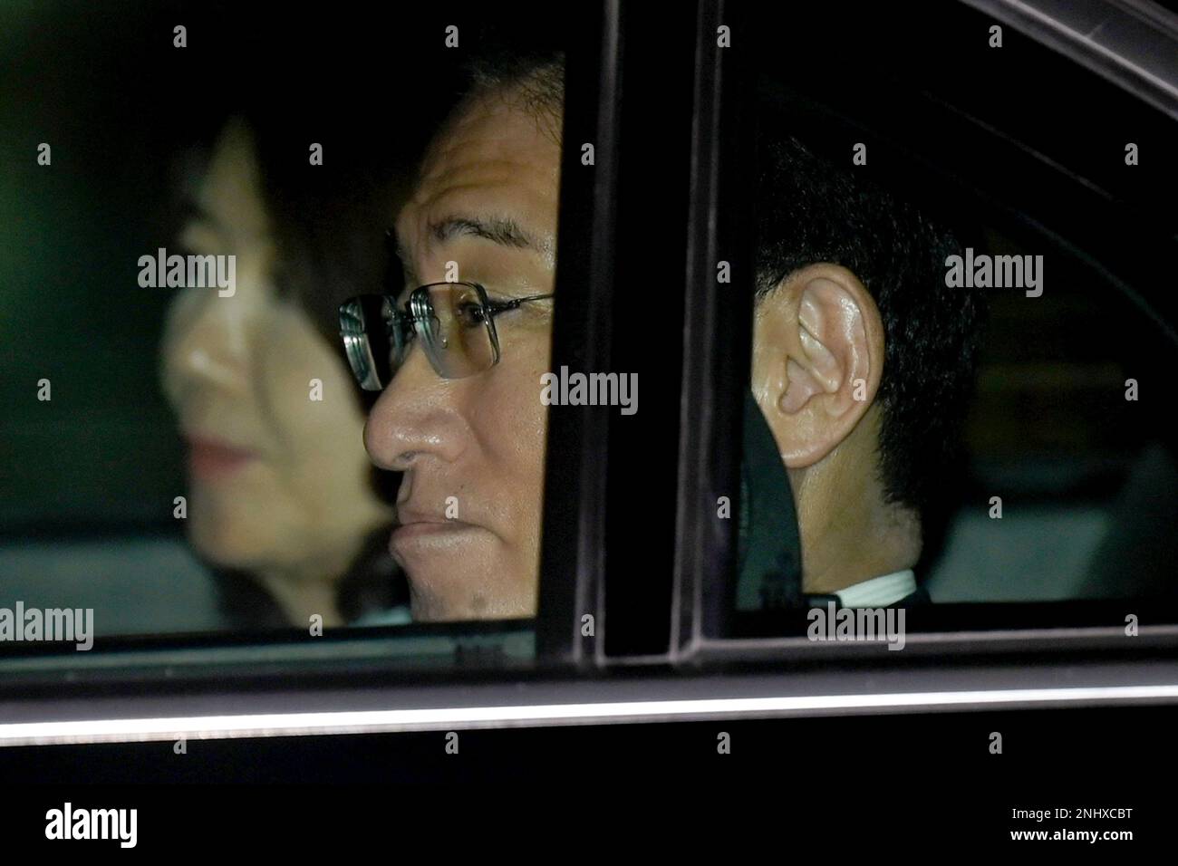 Japan Prime Minister Fumio Kishida and his wife Yuko Kishida are seen ...