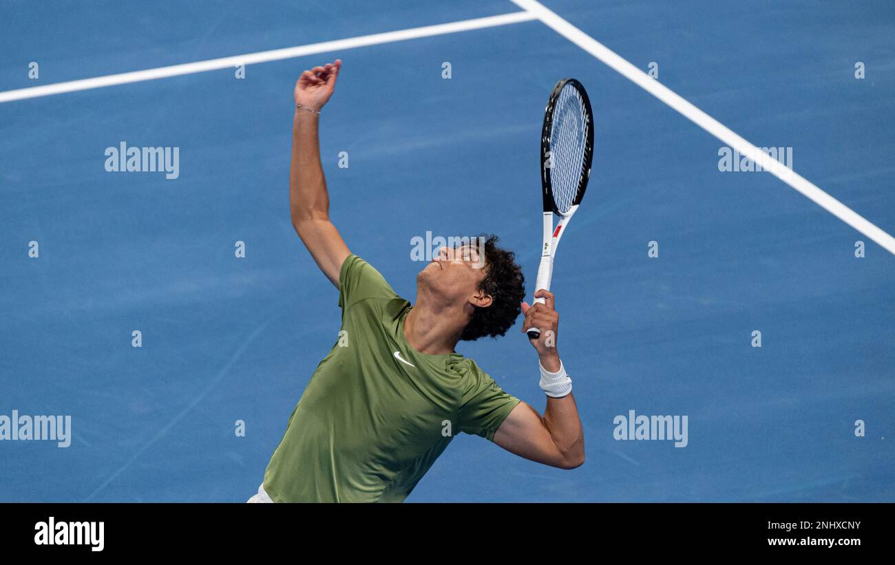 Doha, Qatar. 21st Feb, 2023. Abedallah Shelbayh of Jordan vs Soonwoo ...