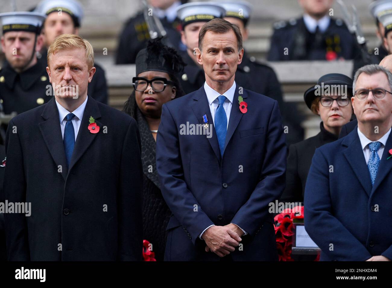 Britain's Chancellor of the Exchequer Jeremy Hunt, center, attends the ...