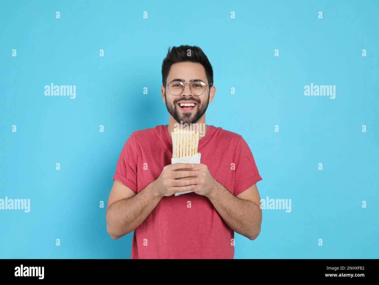 Turkish shawarma young man hi-res stock photography and images - Alamy