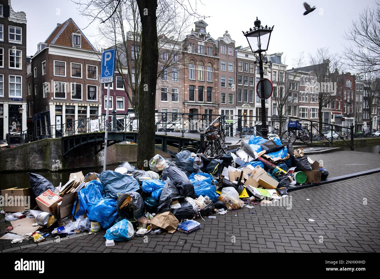 AMSTERDAM - Garbage piles up during a strike by municipal officials ...