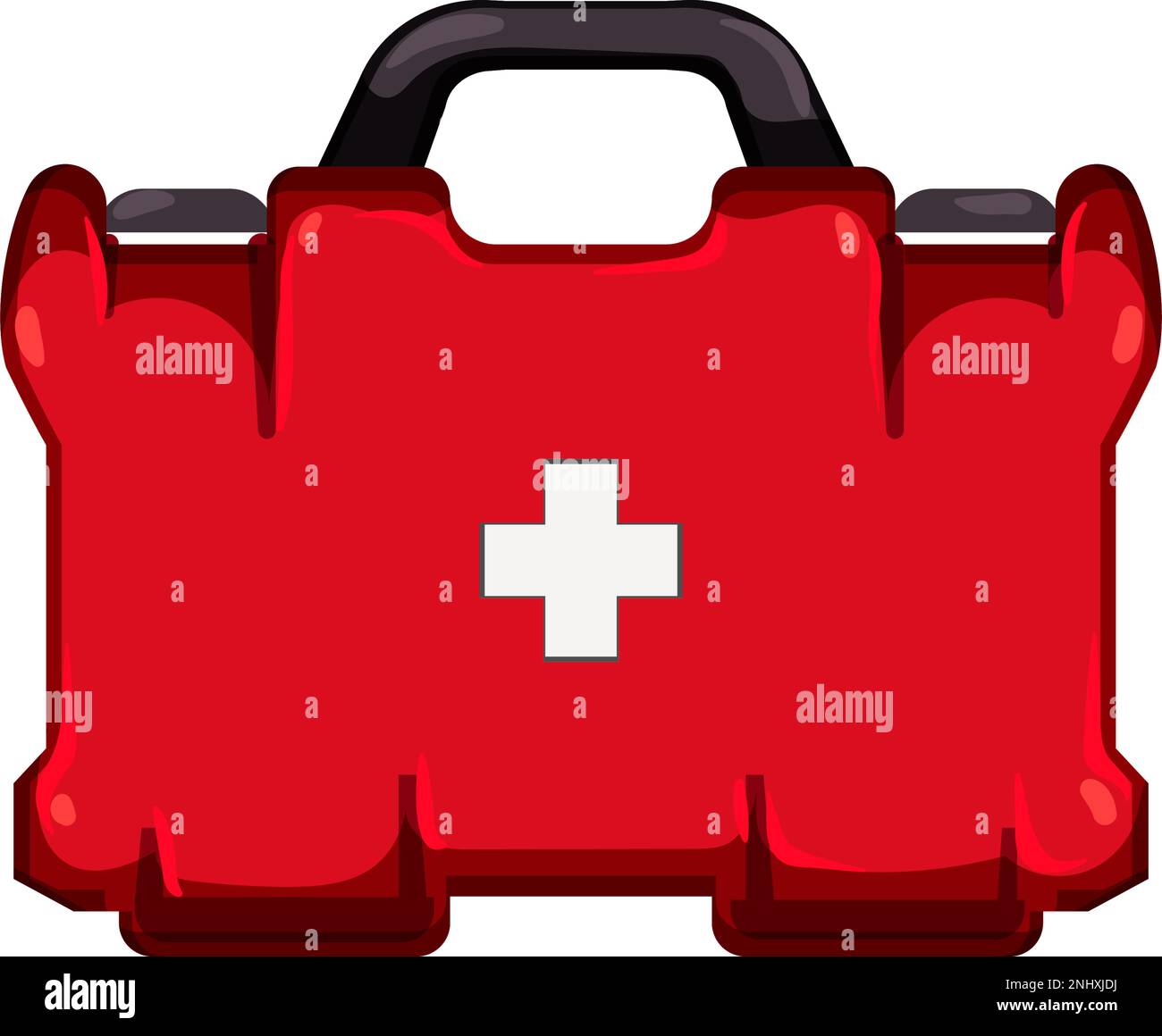cross first aid kit cartoon vector illustration Stock Vector Image ...
