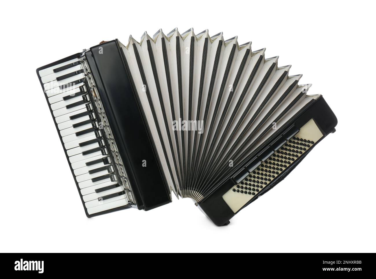 Piano accordion isolated on white. Musical instrument Stock Photo - Alamy