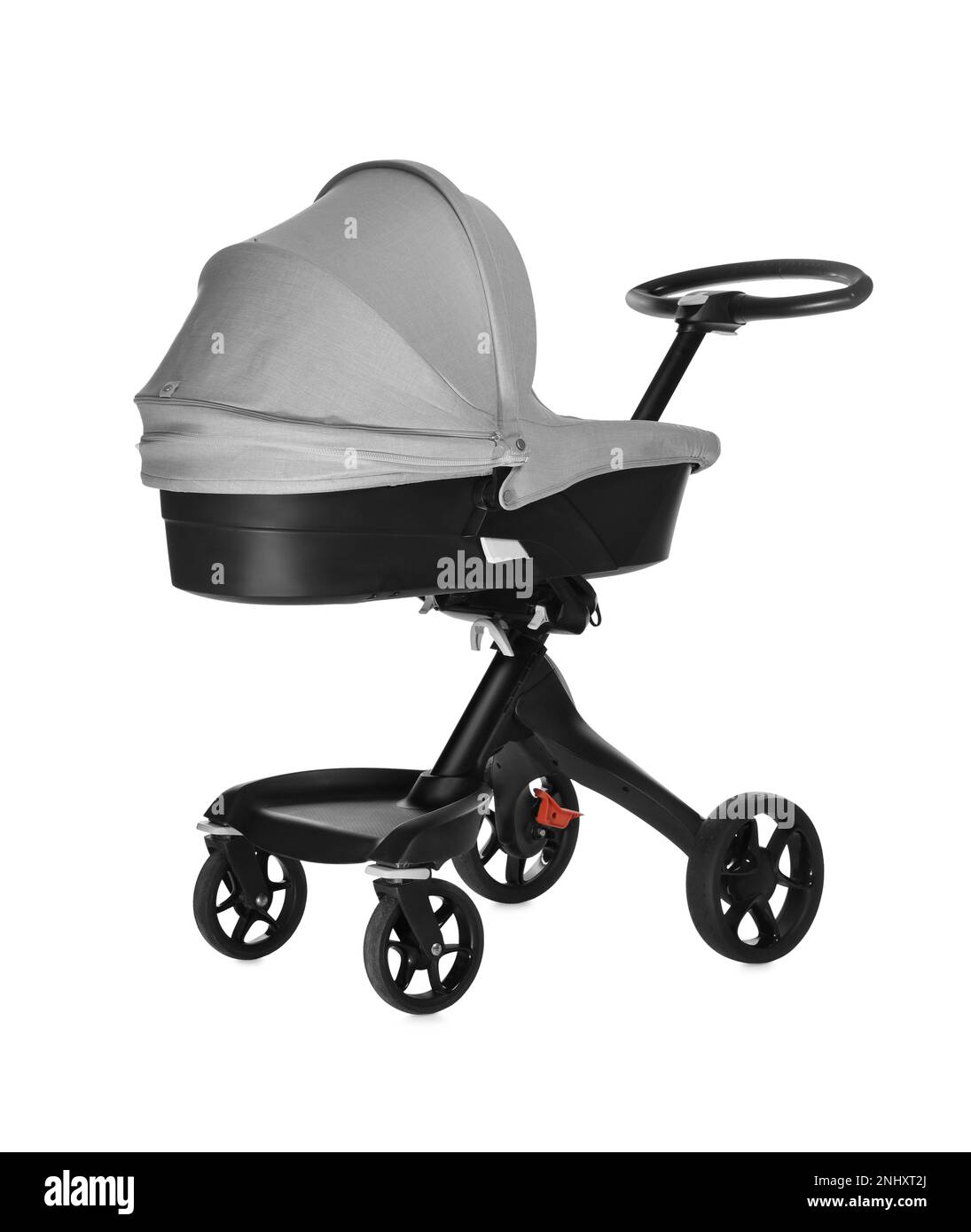 Baby carriage. Modern pram isolated on white Stock Photo - Alamy