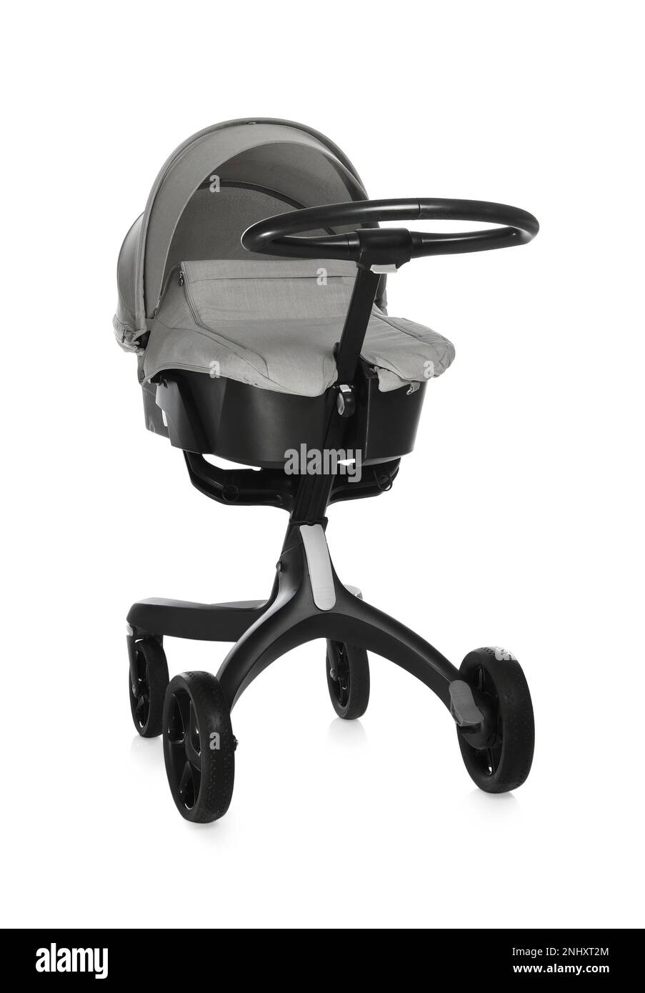 Baby carriage. Modern pram isolated on white Stock Photo - Alamy