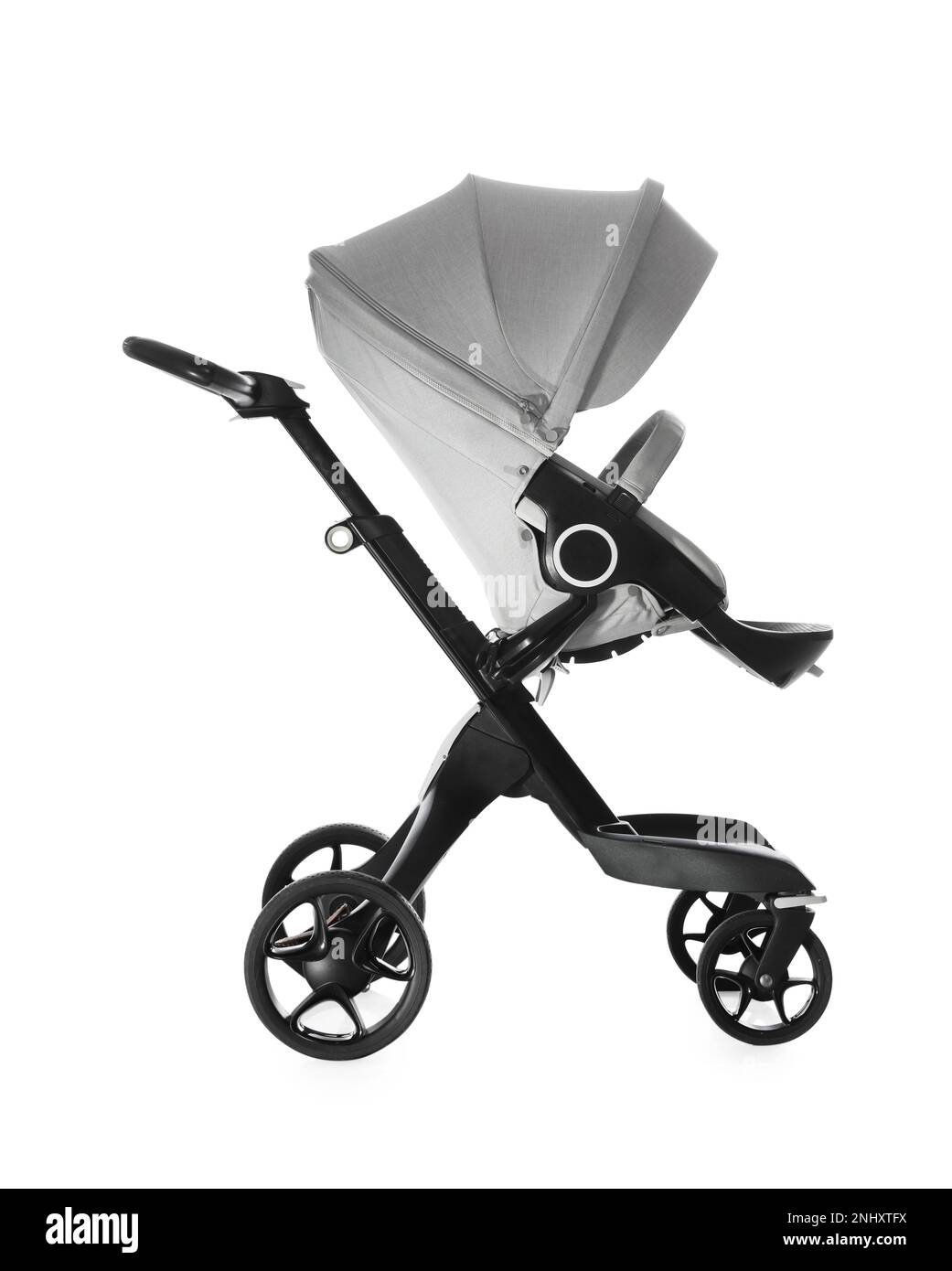 Baby carriage. Modern pram isolated on white Stock Photo - Alamy