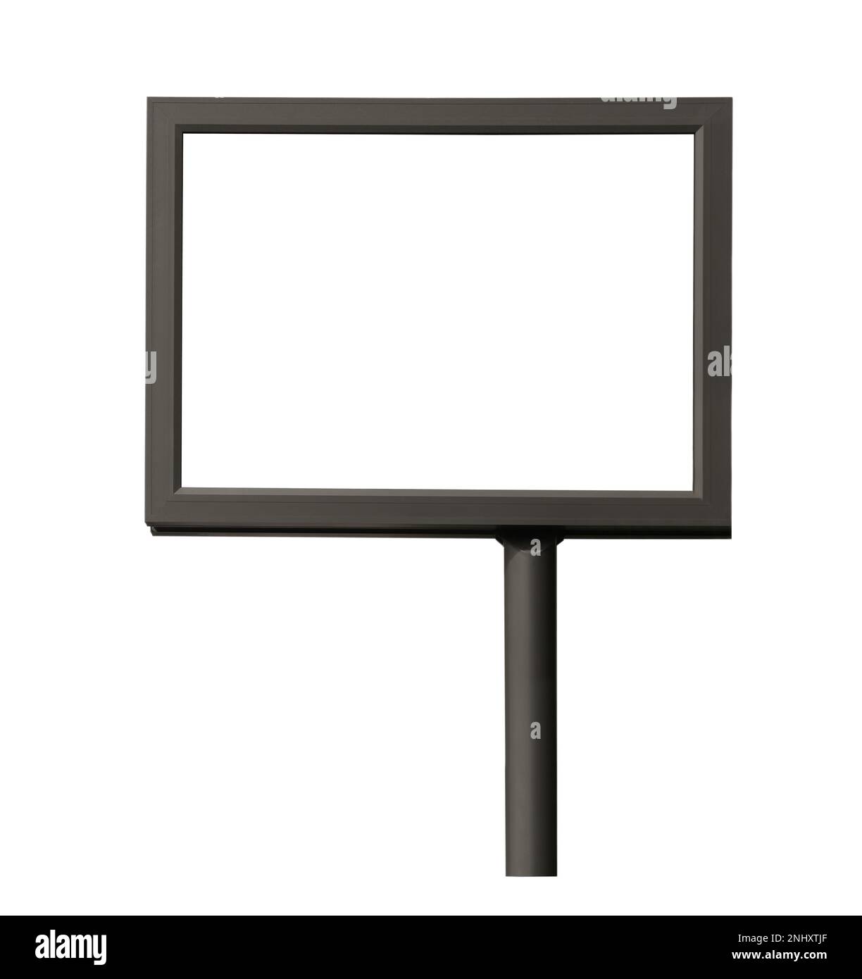 Blank advertising board isolated on white. Space for design Stock Photo ...