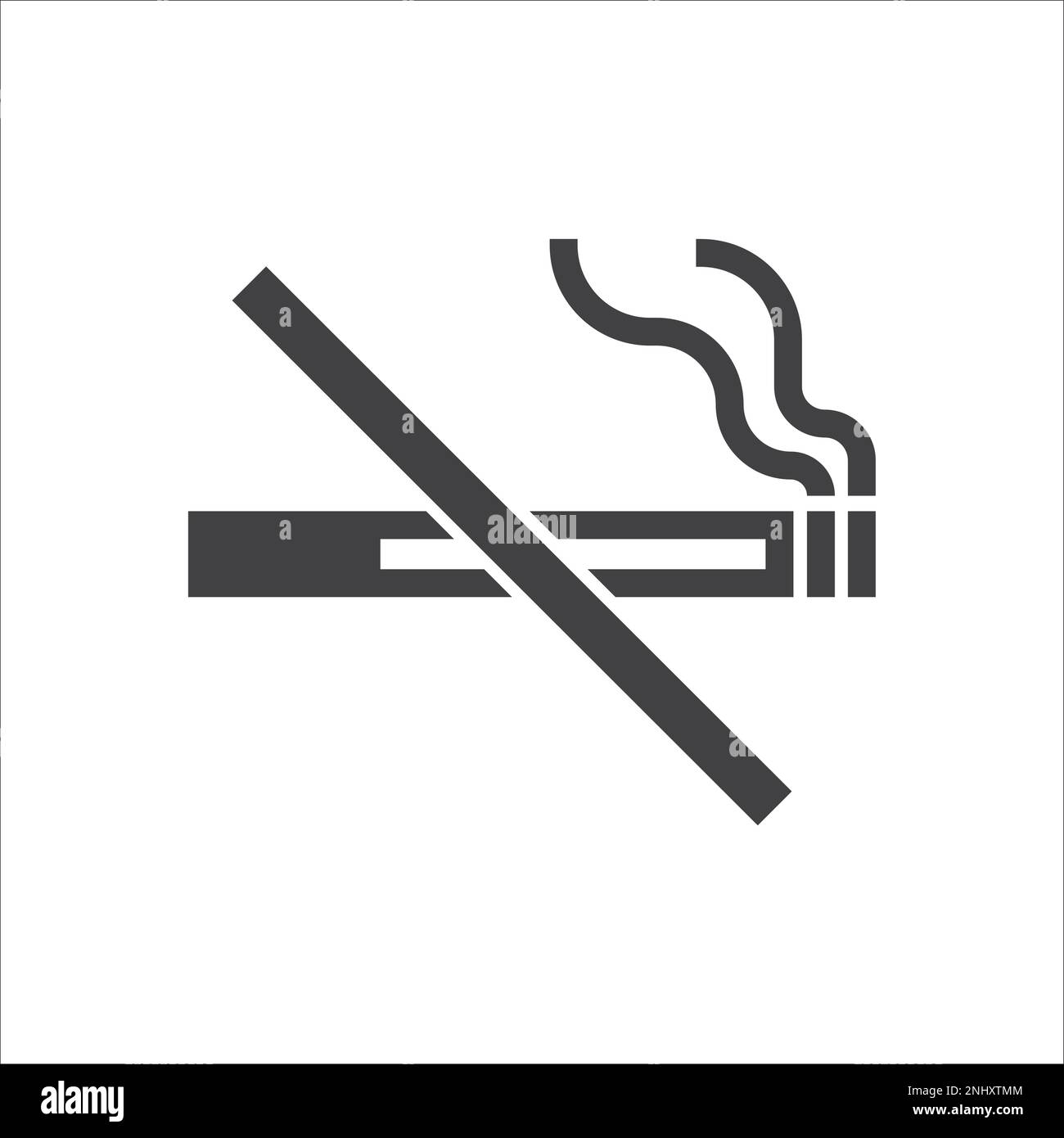 No Smoking sign icon. Cigarette symbol icon. Smoking design element ...