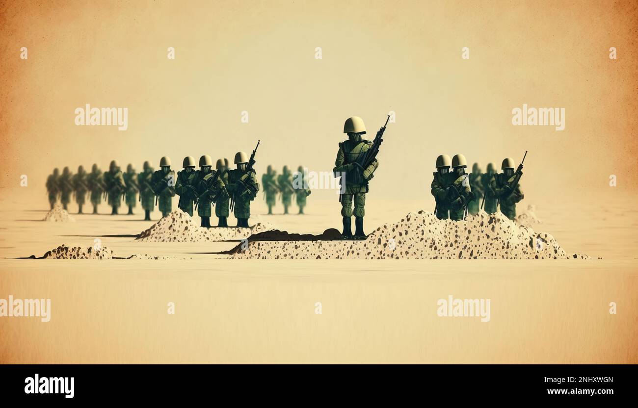 Army soldier military standing weapon rifle courage war hi-res stock ...