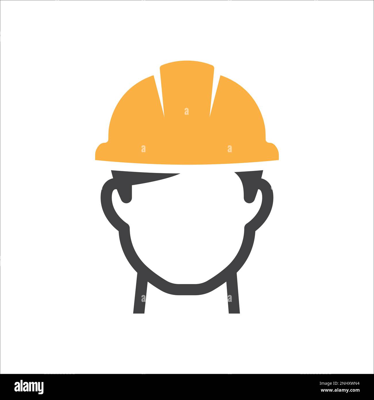 Construction worker icon. Safety man icon. Safety helmet icon. Vector ...
