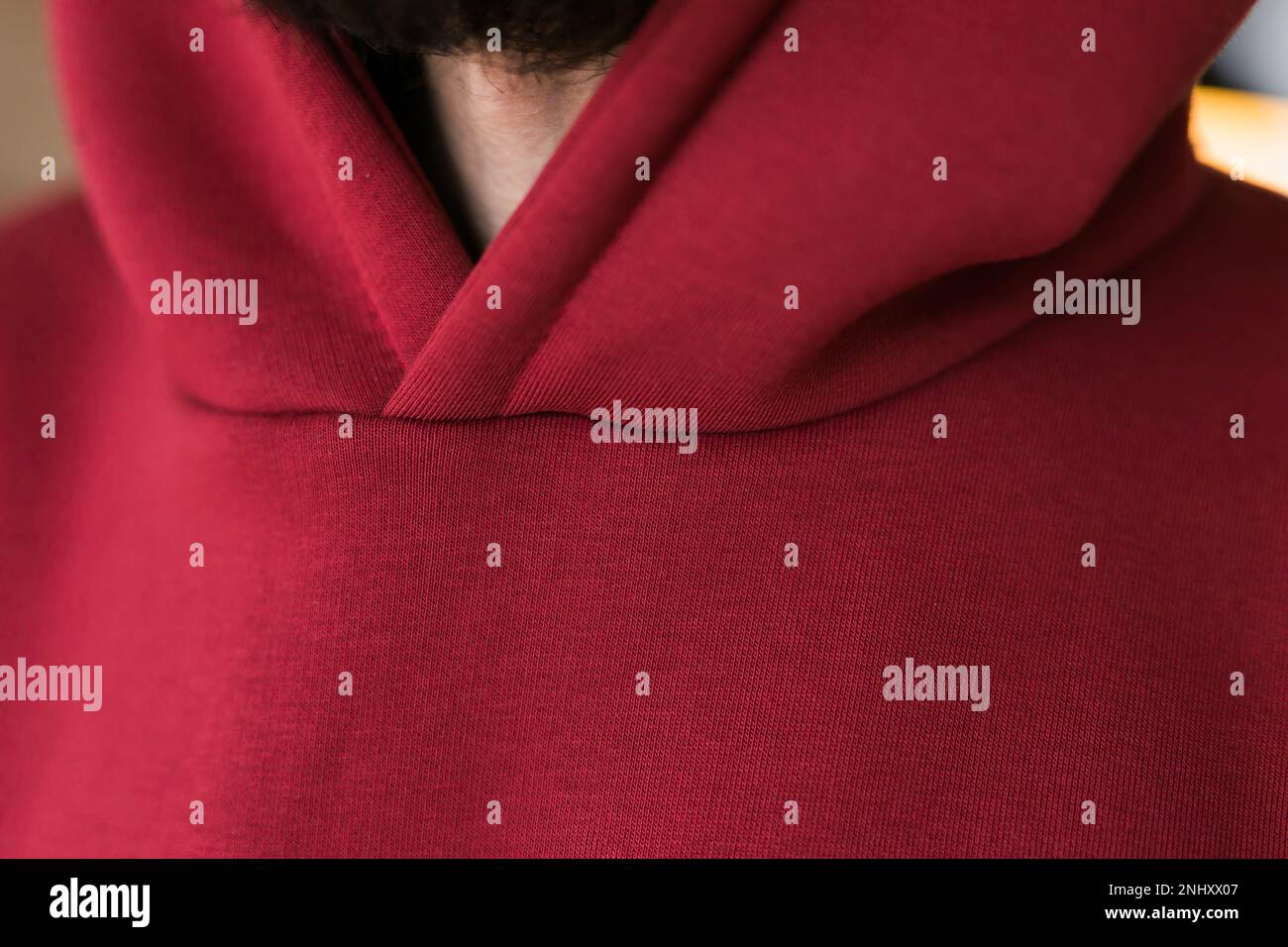 Hoodie texture. Close-up shot of sweatshirt hoodie textile warm fabric ...