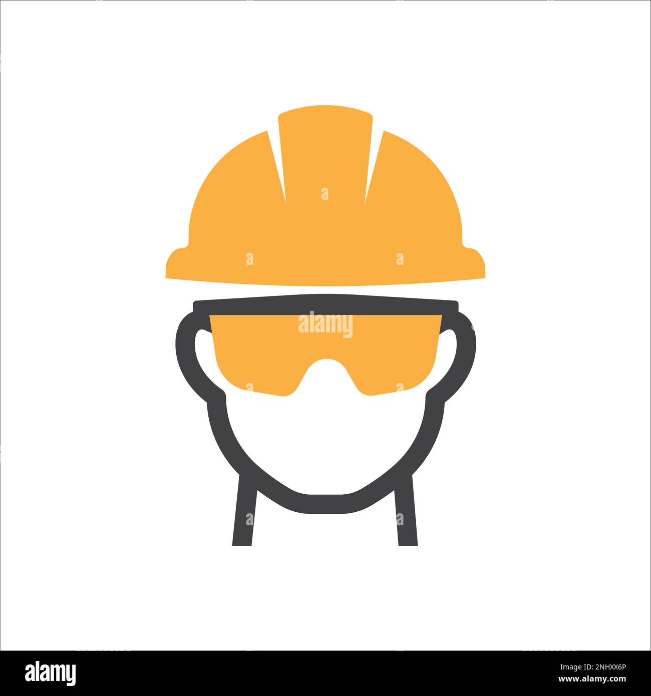 Construction worker icon. Safety man icon. Safety helmet and safety ...