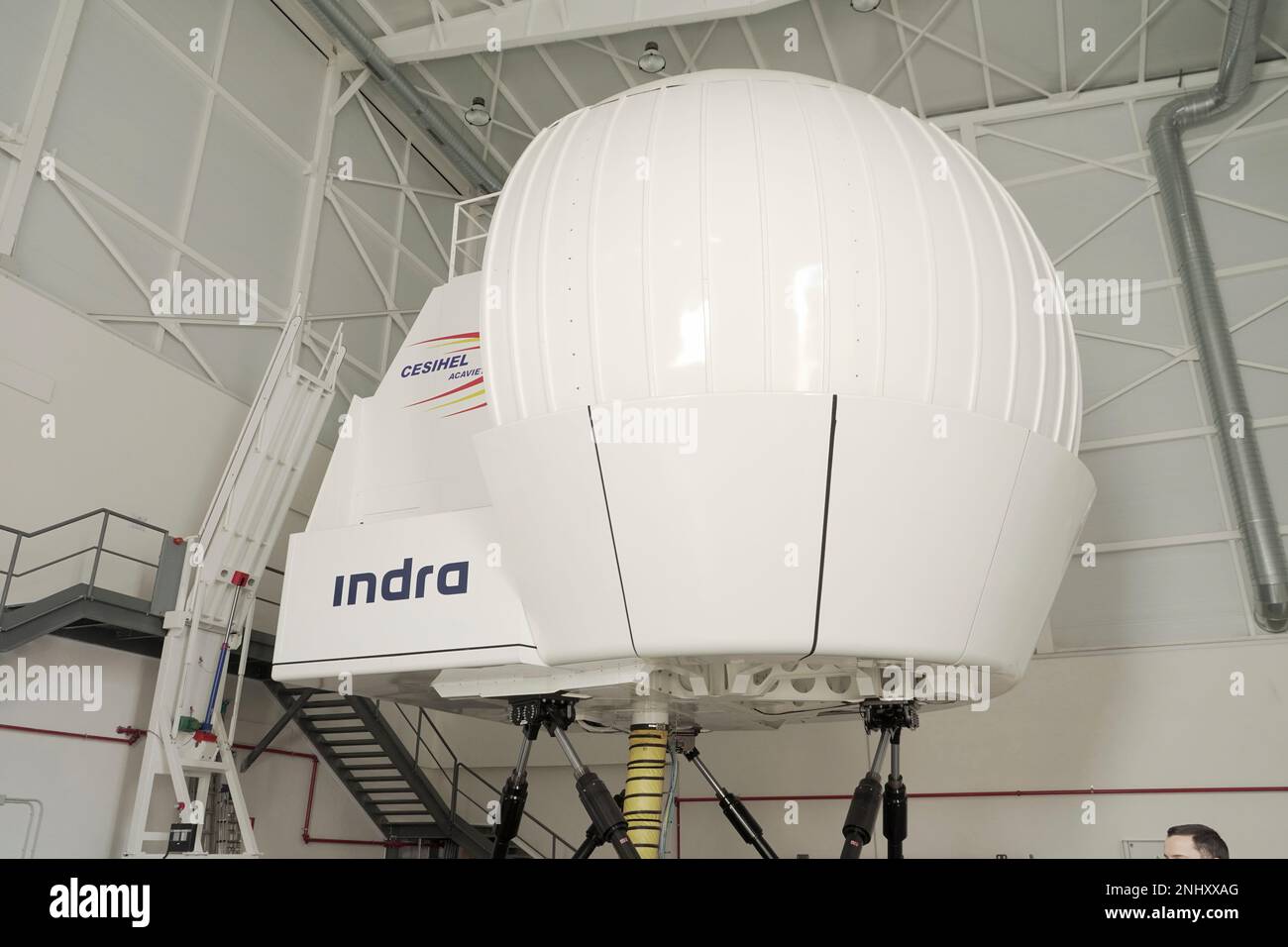 Latest generation helicopter flight simulator developed by Indra, at ...