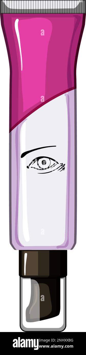 healthy eye cream cartoon vector illustration color Stock Vector Image ...